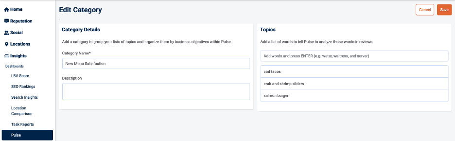 Using the Pulse Your Topics Tab