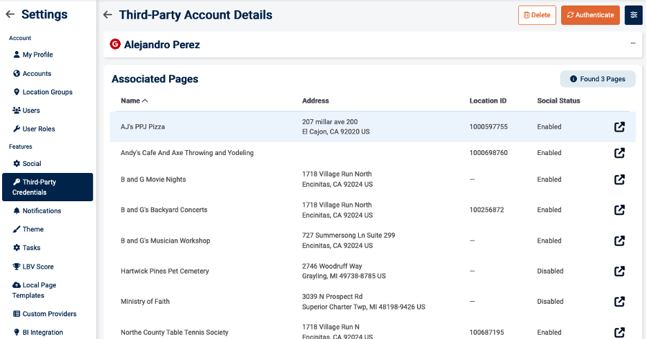Managing Third-party Credentials